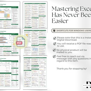Excel Shortcuts Excel Shortcuts for Windows Excel Super Shortcuts Excel ...