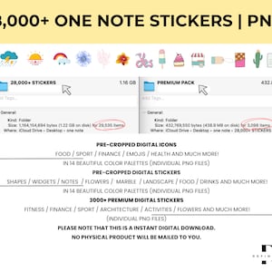 Onenote Stickers Digital Planner Stickers Onenote Everyday Icons ...