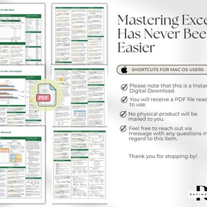 Excel Shortcuts for Mac Excel Super Shortcuts Excel Shortcuts Excel Mac ...