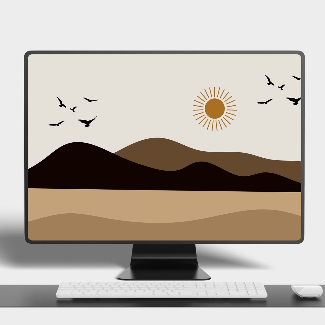 Boho Desktop Wallpaper Mountain Laptop Background Landscape Wallpaper ...