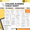 Algebra Cheat Sheet Template Learning Mathematics Study Material ...