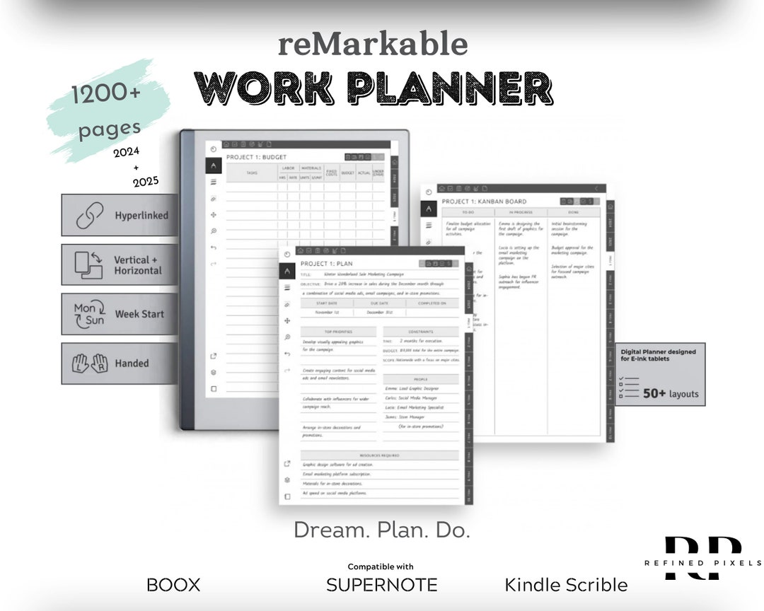 Remarkable 2 Planner Remarkable Templates Remarkable Daily Remarkable ...