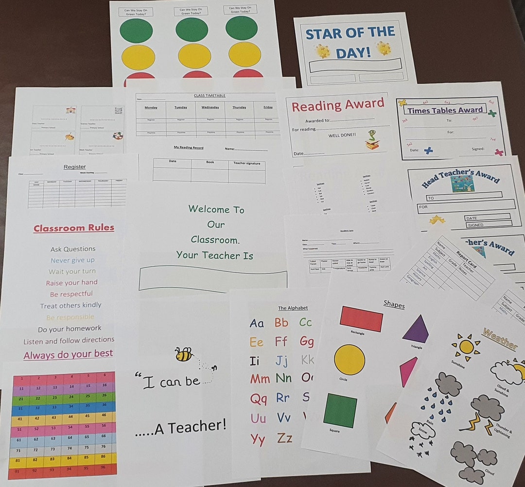 Instant Digital Download Pretend Play...teacher Instant Downloadable ...