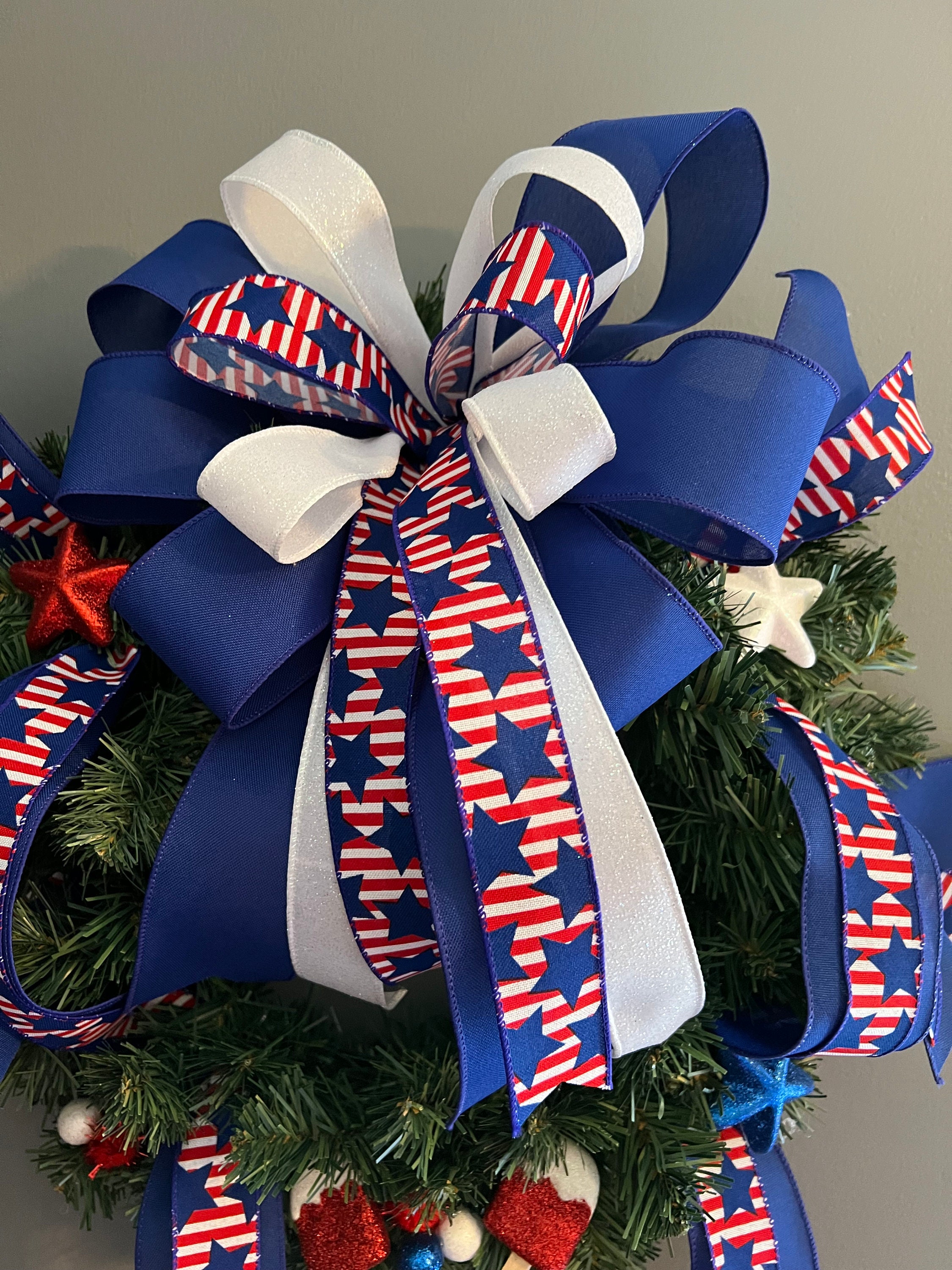 Patriotic Cemetery Wreath, Memorial Day Cemetery Wreath, Summer ...