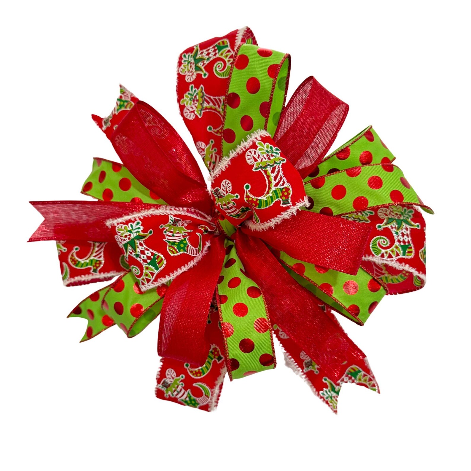 Christmas Elf Boot Large Bow Elf Christmas Bow Elf Christmas Package ...
