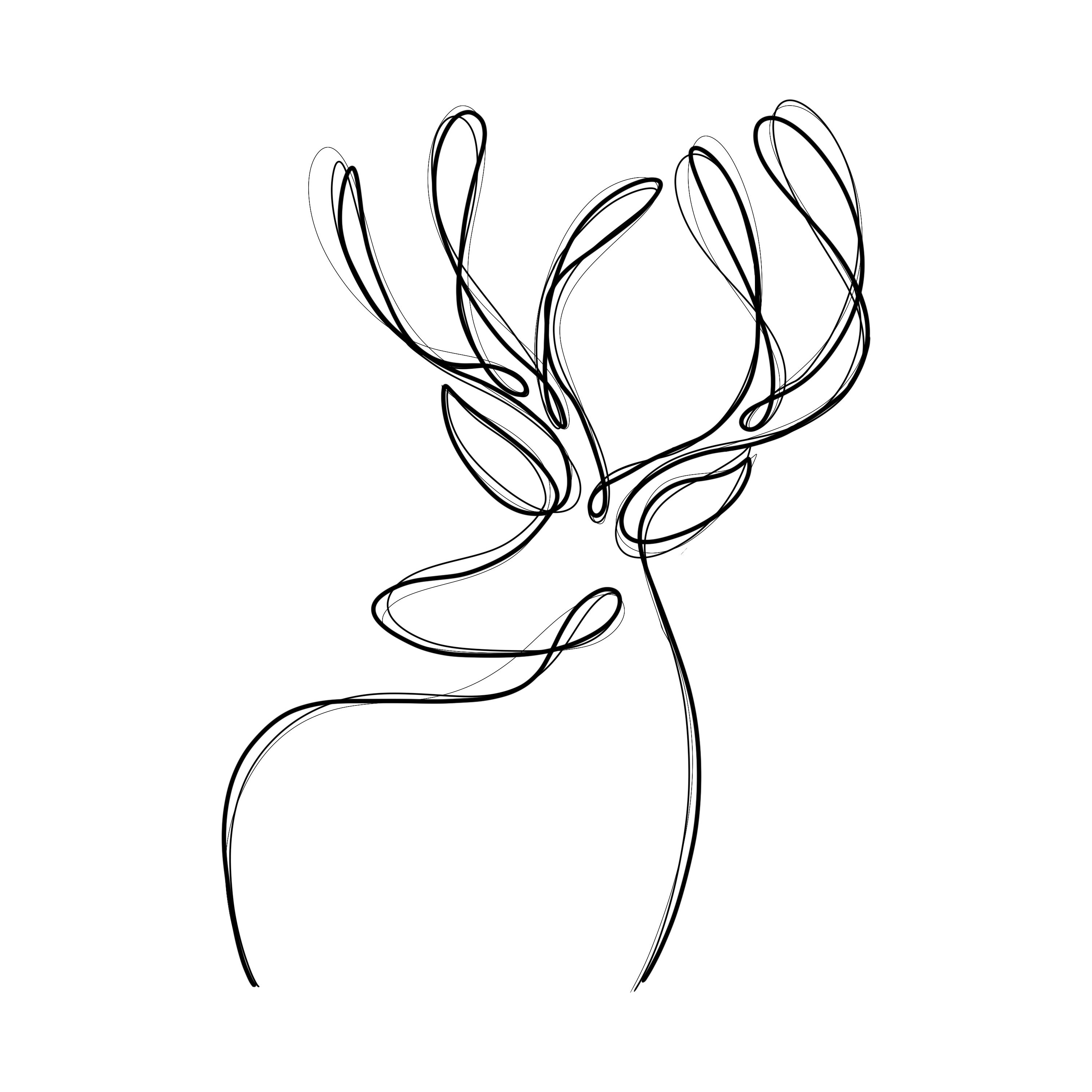 Set of 3 Animal Line Art Line Art Print Animal Line Art - Etsy