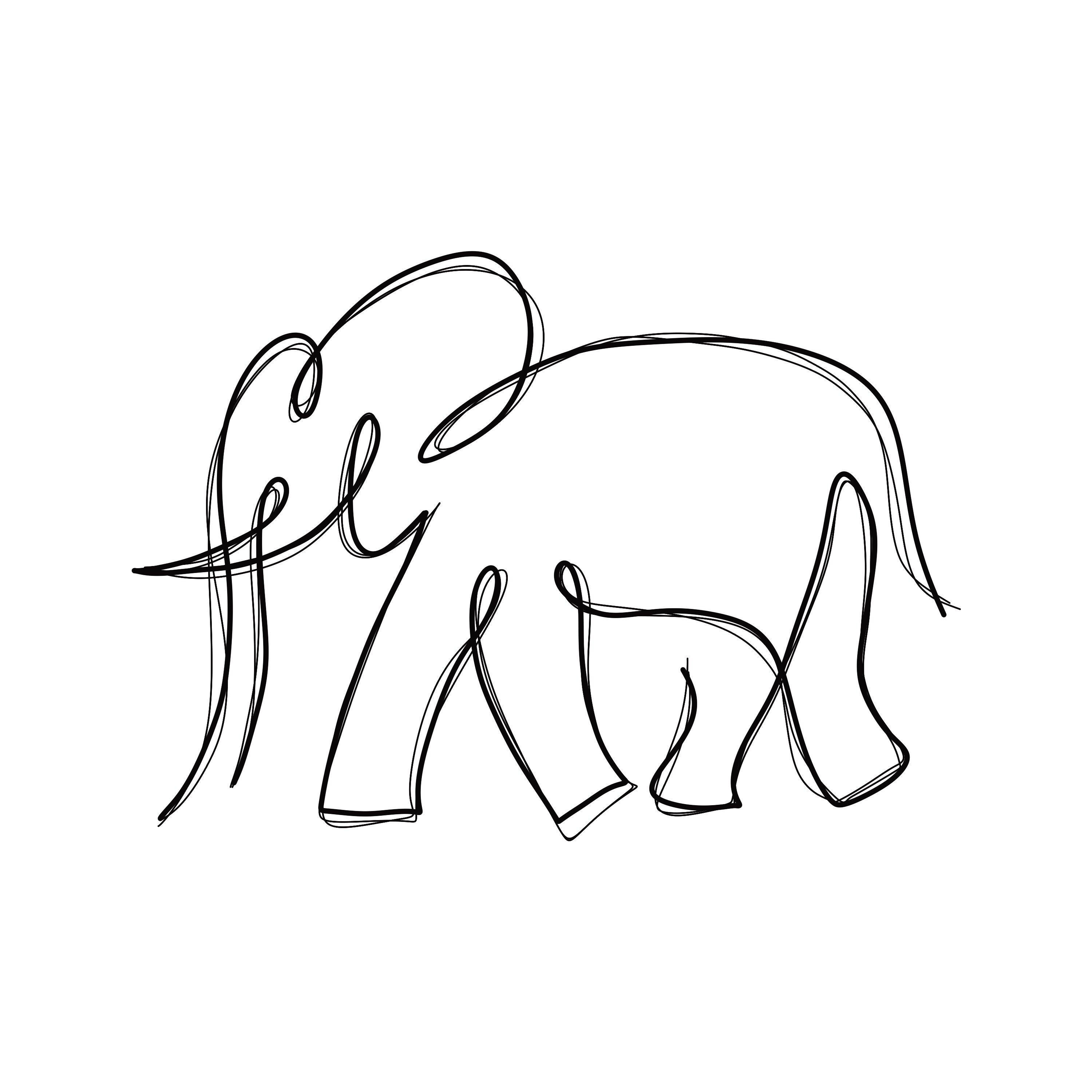 Set of 3 Animal Line Art Line Art Print Animal Line Art - Etsy