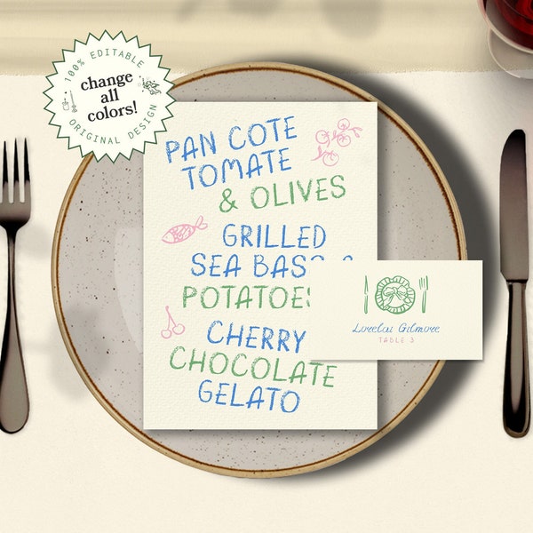 Handwritten Menu - Etsy