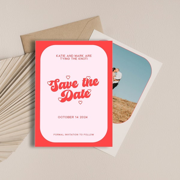 Retro Save the Date - Etsy
