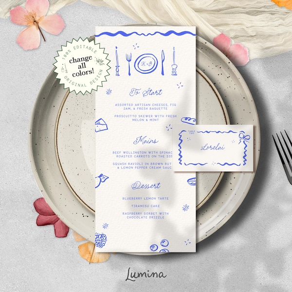 Custom 4x9 Printed Menus - Etsy