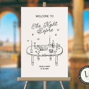 REHEARSAL DINNER SIGN Template, French Inspired Wedding Rehearsal ...