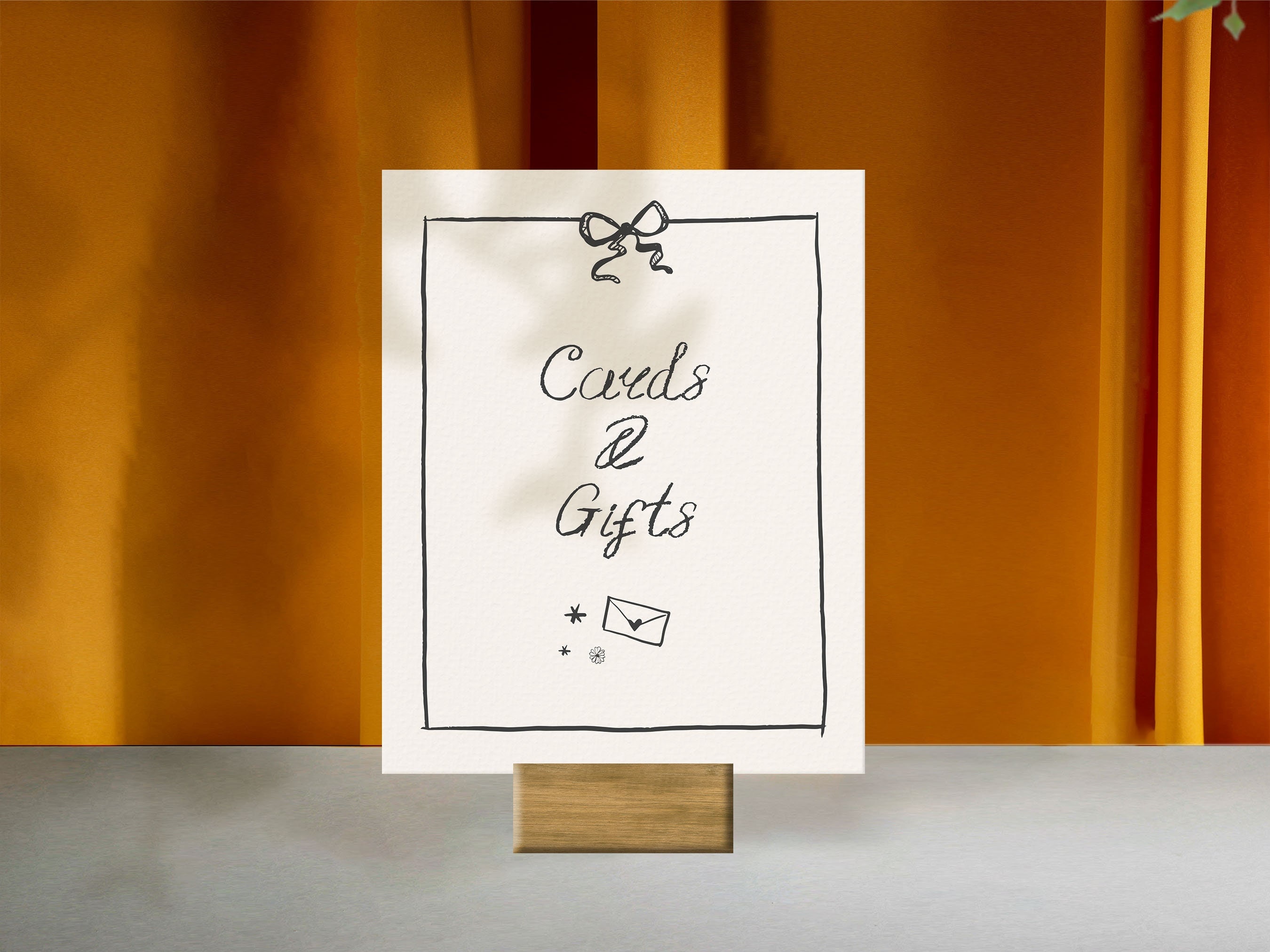 GIFT TABLE SIGN Handwritten Cards & Gifts Wedding Table - Etsy