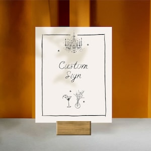 WHIMSICAL SIGN TEMPLATE, Hand Drawn Quirky Custom Sign, Vintage ...