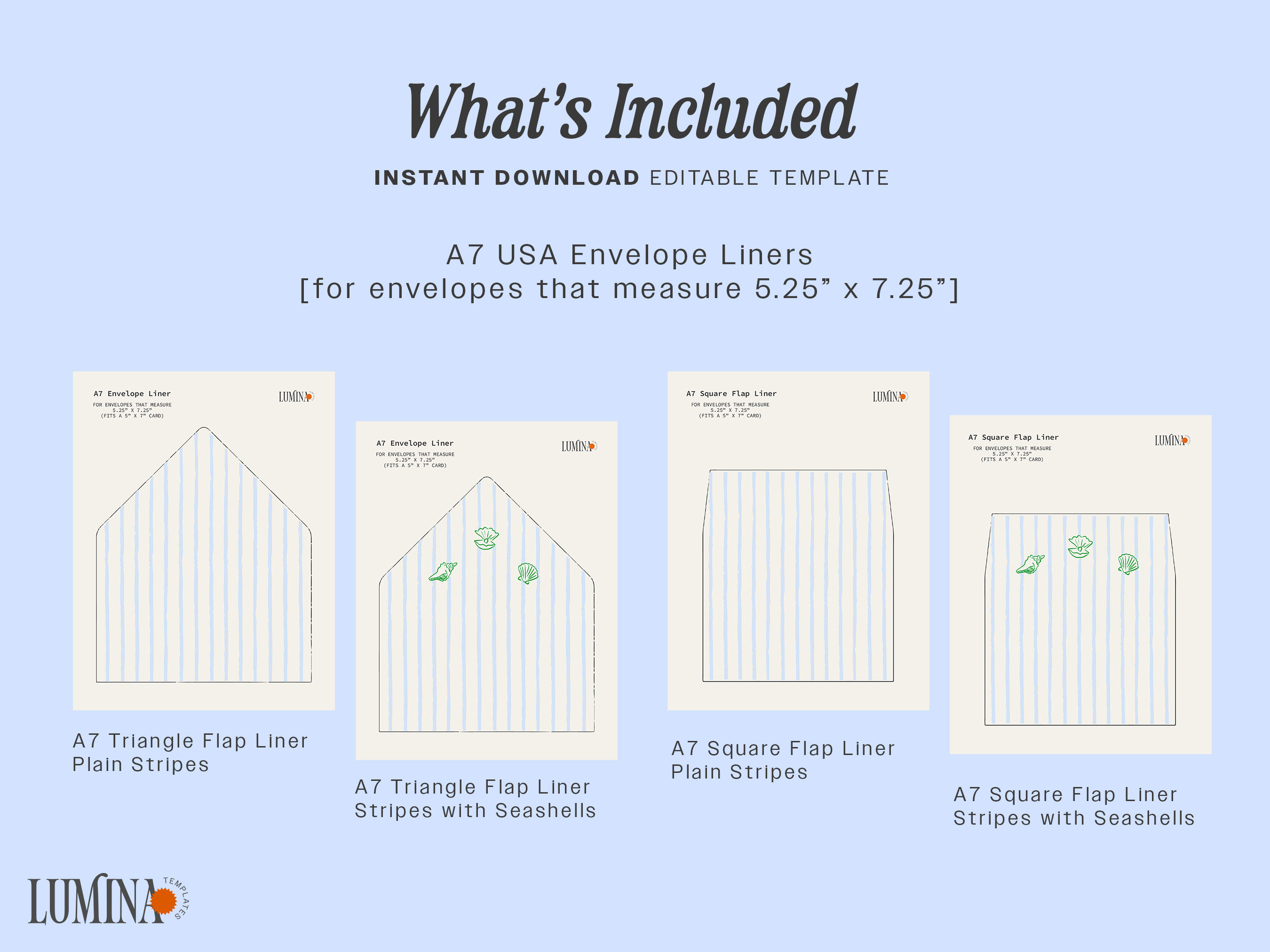 ENVELOPE LINER TEMPLATE, Usa Size A7 5x7, Colorful Editable Hand Drawn ...