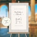 Wedding Welcome Sign Template, Cat Illustration, Hand Drawn Event Sign ...