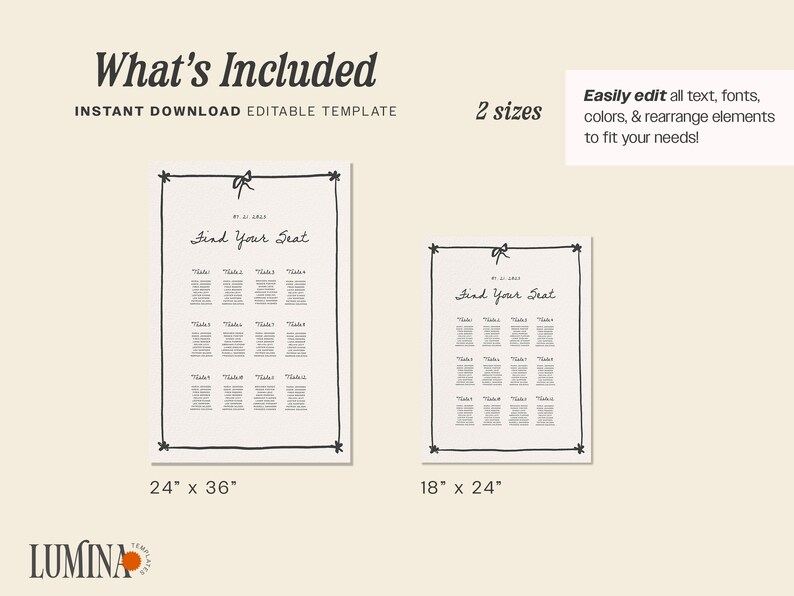 WEDDING SEATING CHART Template Whimsical Fairytale Hand - Etsy