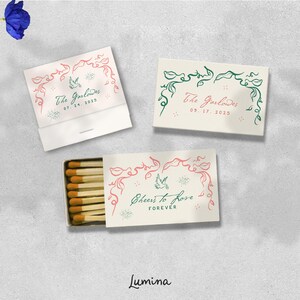 MATCHBOX FAVOR TEMPLATE, Hand Drawn Scribble Illustration, Personalized ...