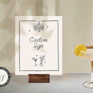 WHIMSICAL SIGN TEMPLATE, Hand Drawn Quirky Custom Sign, Vintage ...