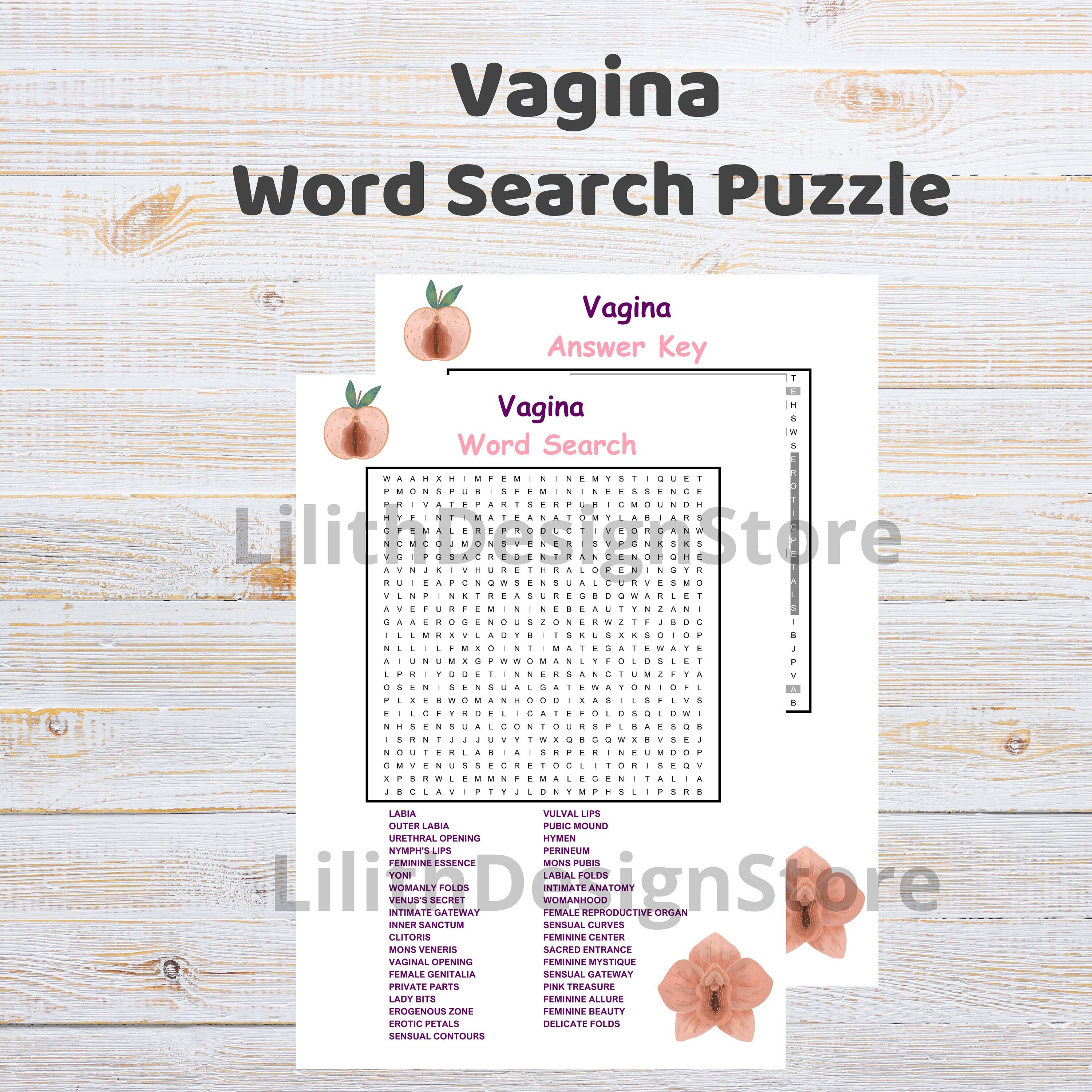 Vgina Word Search Puzzle Nsfw Word Search Nasty Adult Puzzles Dirty ...