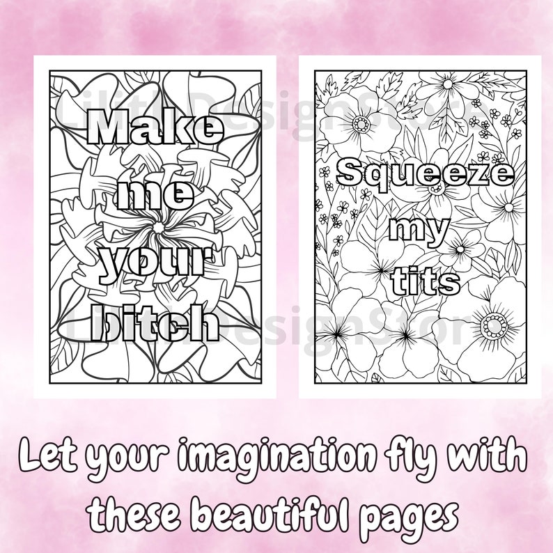 25 Dirty Coloring Pages for Adults With Naughty Swear Words Coloring ...