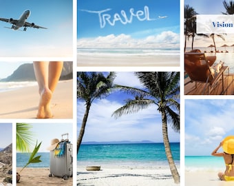 Travel Vision Board Wallpaper PC - Etsy