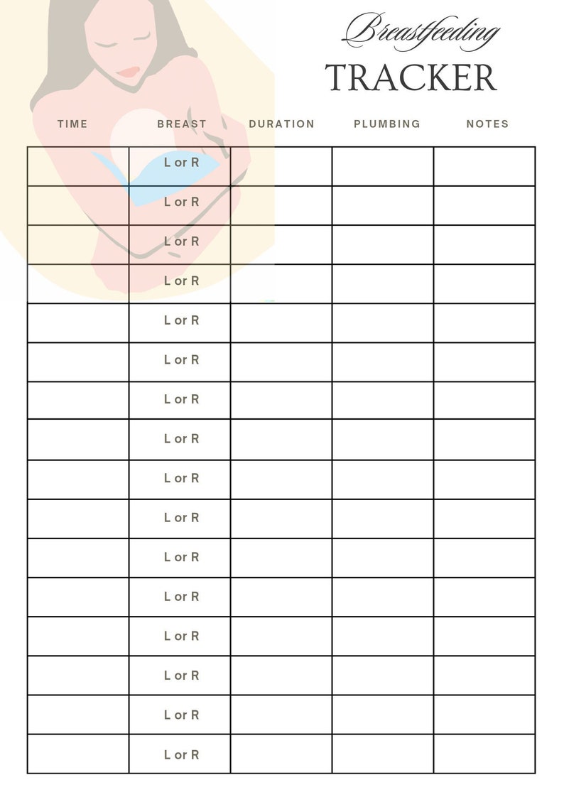 Breastfeeding Tracker - Etsy