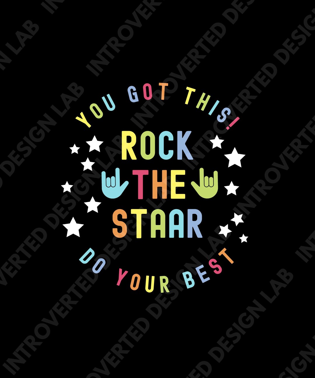 Rock the STAAR SVG PNG, Teacher Testing Motivation (digital Download ...