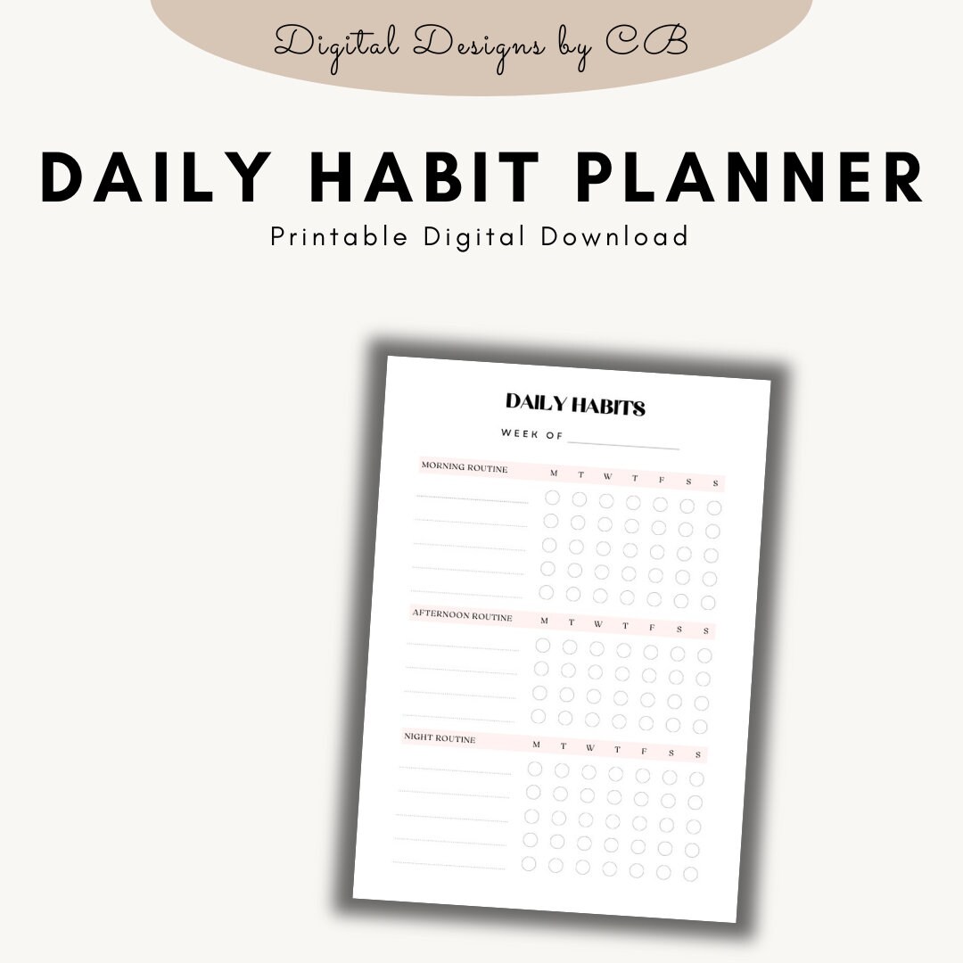 Ultimate Daily Habit Planner Printable Digital Download - Etsy