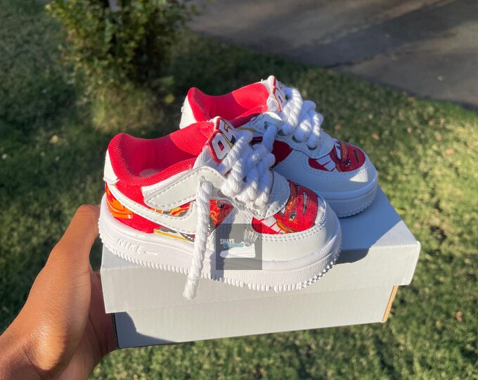 Lightning Mcqueen Custom Shoes, Lightning Mcqueen Shoes, Disney Cars ...