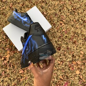 Custom Lightning Air Force 1, Custom Shoes, Custom Sneakers, Hand ...