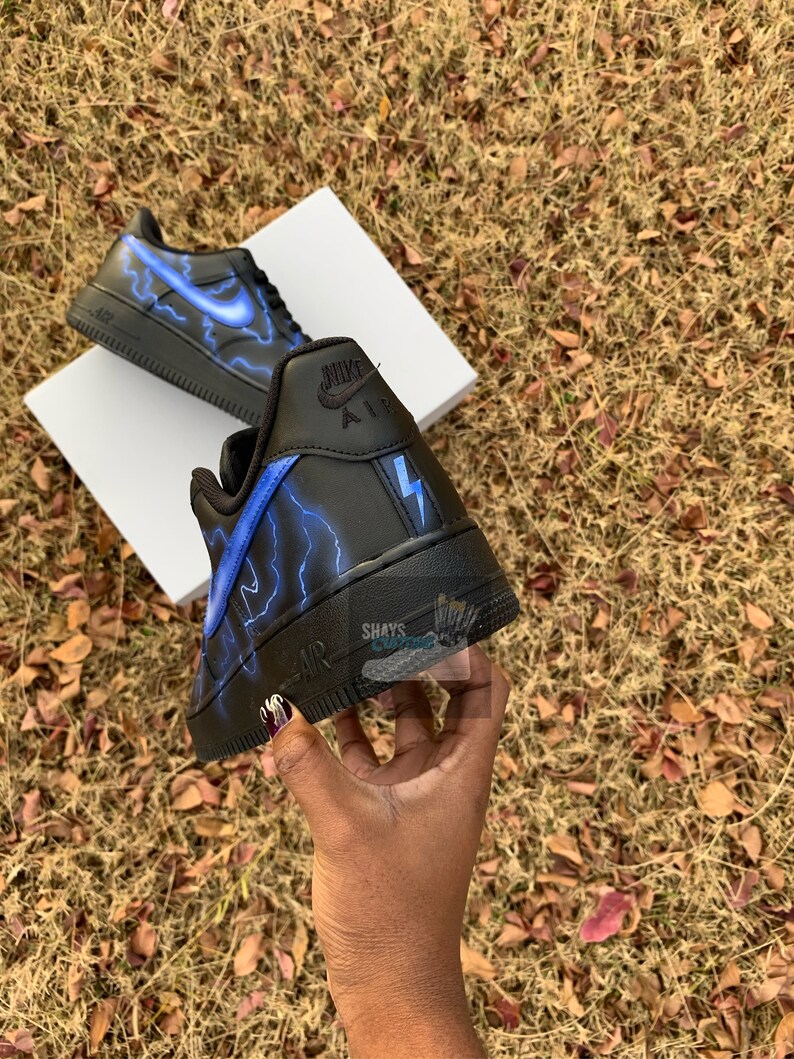 Custom Lightning Air Force 1, Custom Shoes, Custom Sneakers, Hand ...