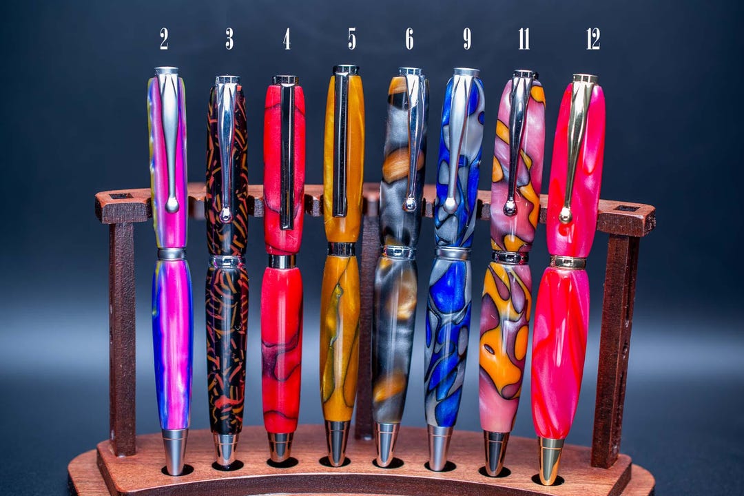 Hand-turned Acrylic Ballpoint Pen • Refillable Artisan Pen - Etsy