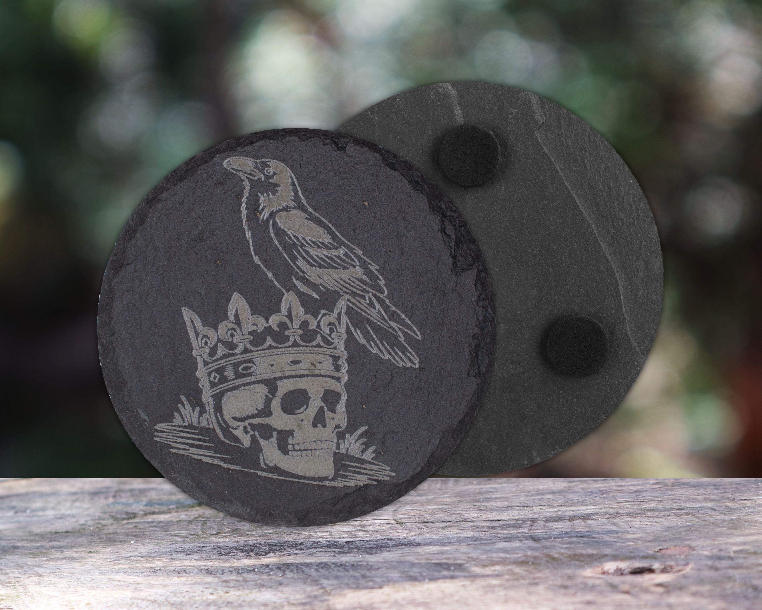 Edgar Allan Poe Slate Coasters: Laser Engraved Literary Gift - Etsy