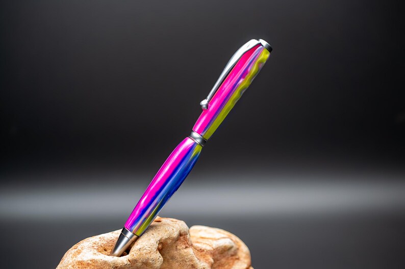 Hand-turned Acrylic Ballpoint Pen • Refillable Artisan Pen - Etsy