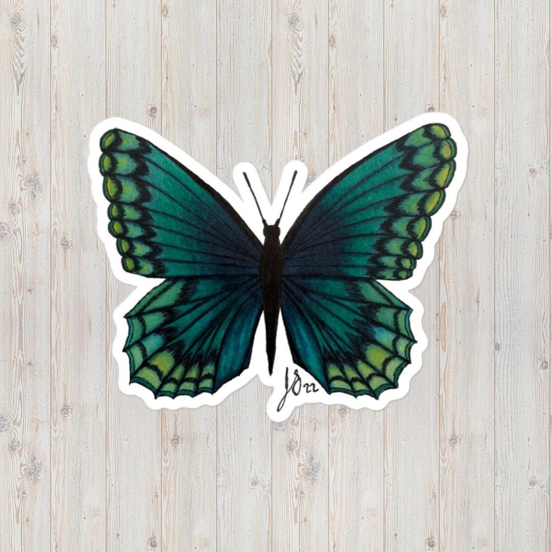 Butterfly Sticker, Blue Butterfly, Butterfly Art, Vinyl Sticker ...