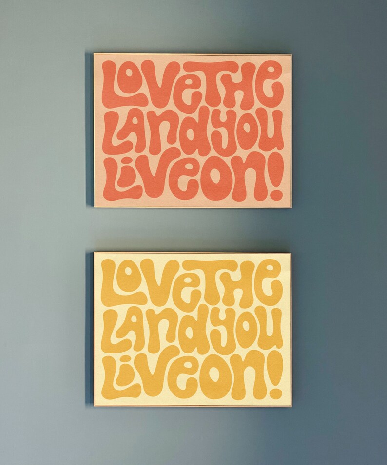 Love the Land Art Print | Printable Download, Environmental Activism ...