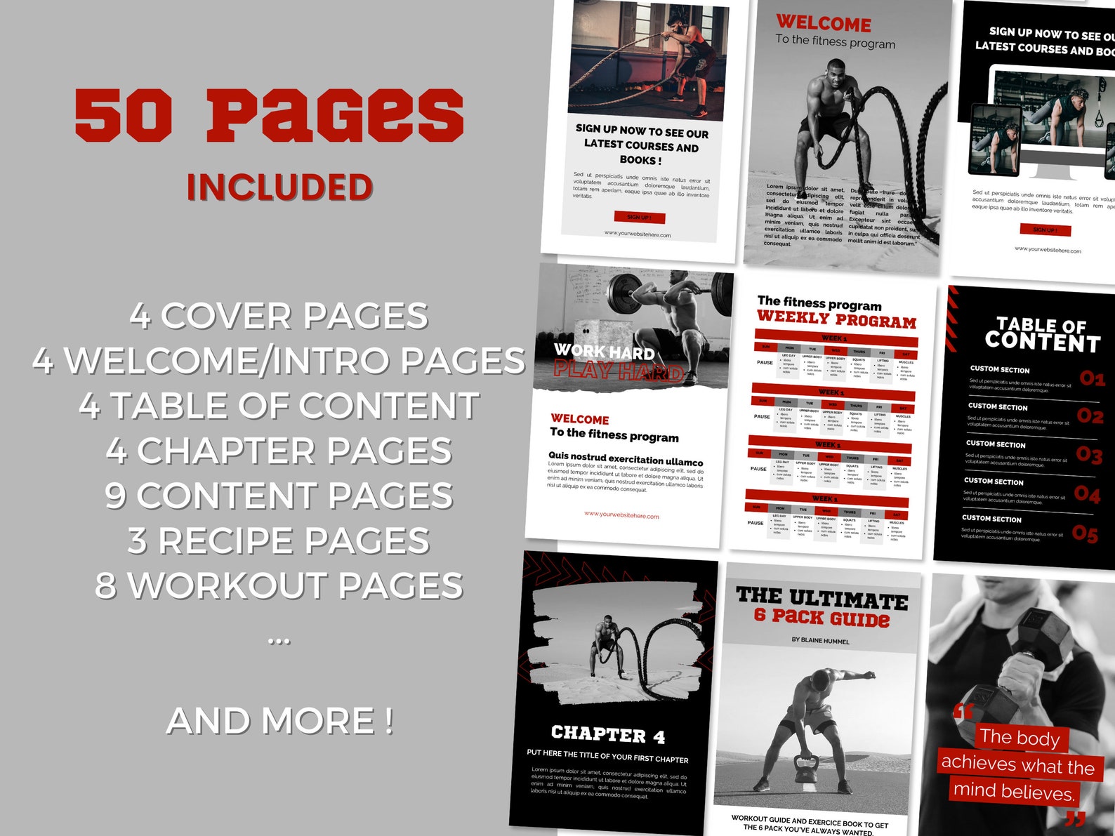 Fitness Ebook Template, Ebook Template, Fitness Coach Template Guide ...