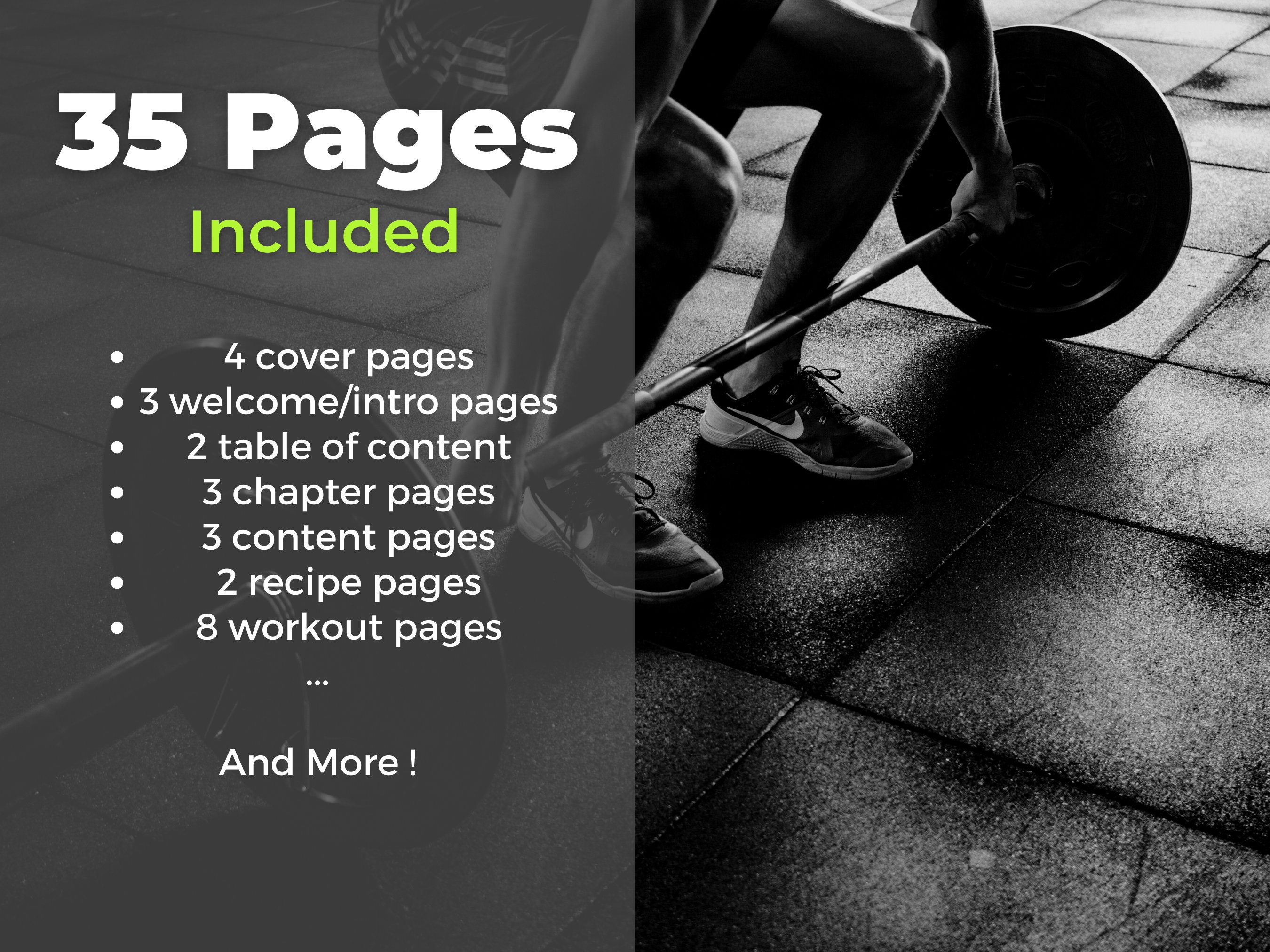 Fitness Ebook Template, Fitness Workbook Template Canva, Personal ...