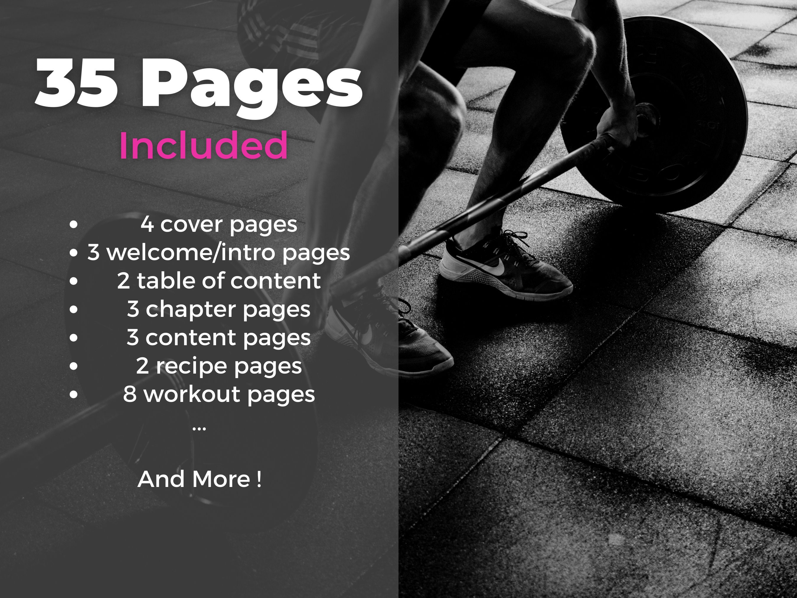 50 Pages Fitness Program Ebook Template, Pink Ebook Template for ...