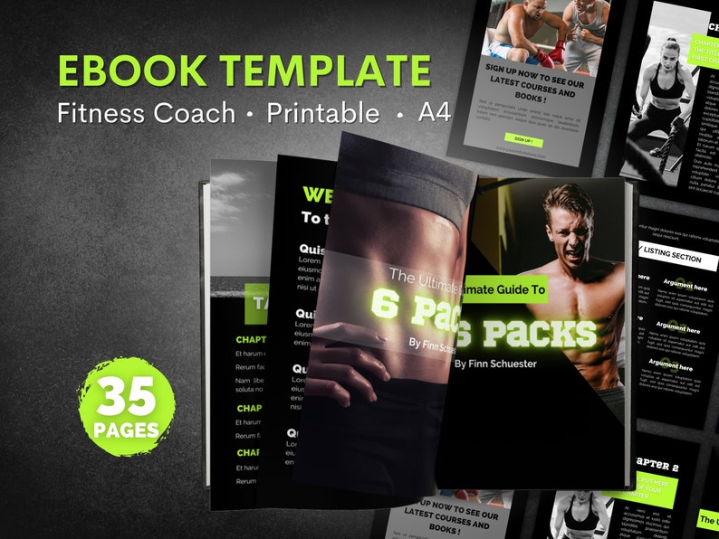 Fitness Ebook Template Fitness Workbook Template Canva - Etsy