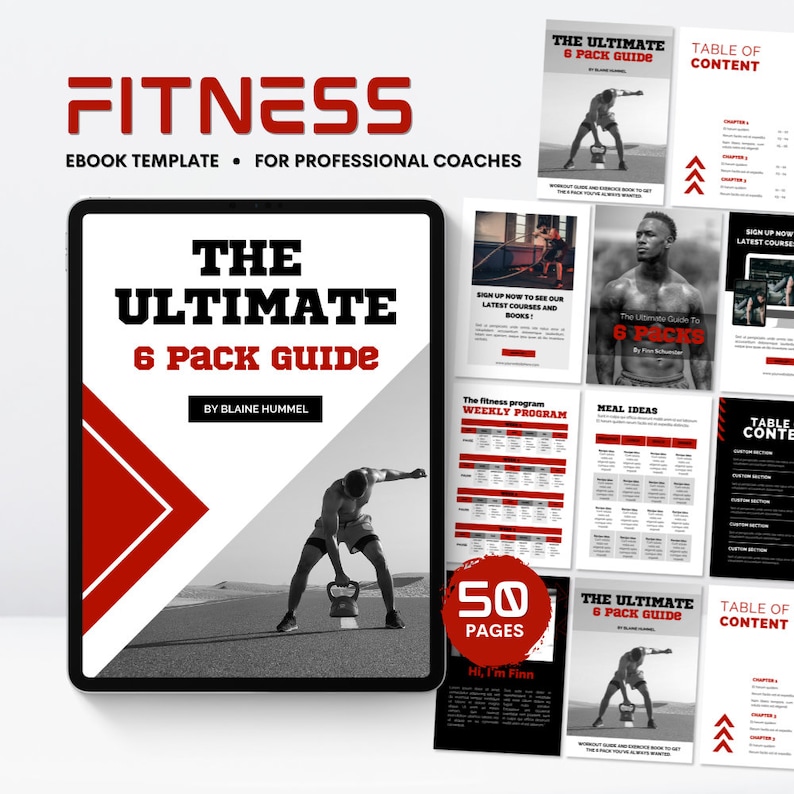 Fitness Ebook Template, Ebook Template, Fitness Coach Template Guide ...