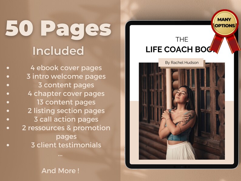 Ebook Template Canva, E-book Template Life Coach, Beige Life Coach ...