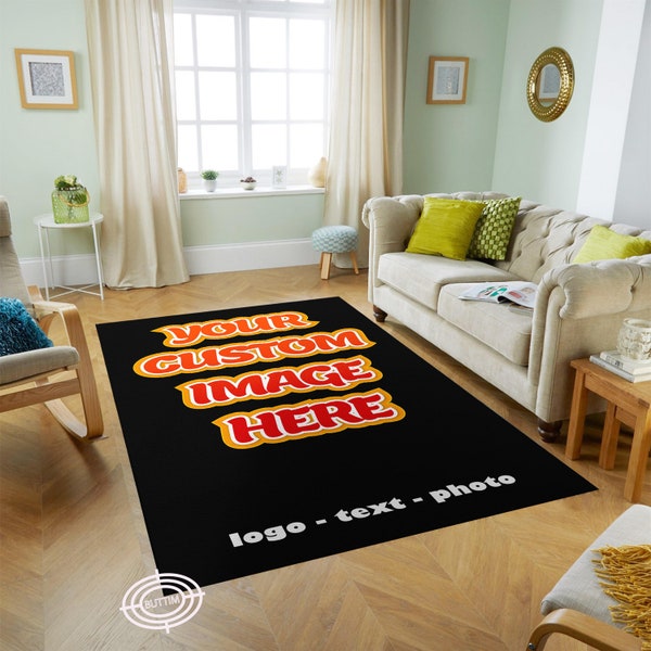 Round Logo Rug - Etsy