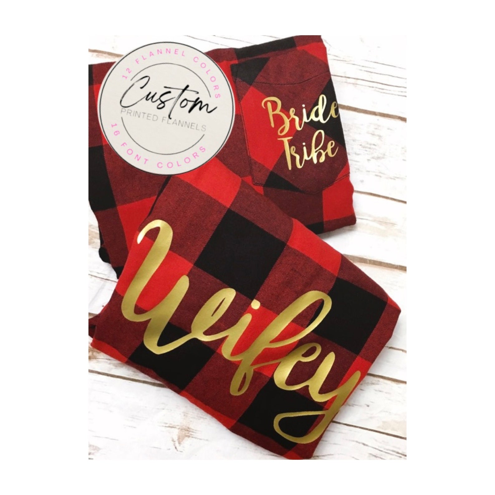 Custom Flannel Personalized Flannel Bride Flannel Boo - Etsy