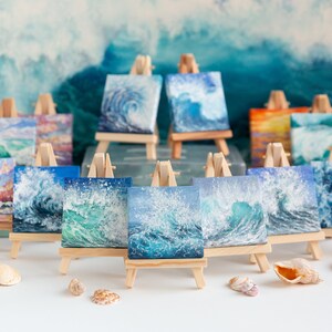 Miniature Painting Ocean Mini Painting Original Art Acrylic Tiny Beach ...
