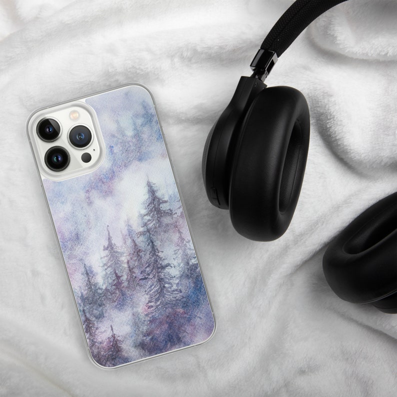 Watercolor Winter Snowy Forest Phone Case Christmas Phone - Etsy