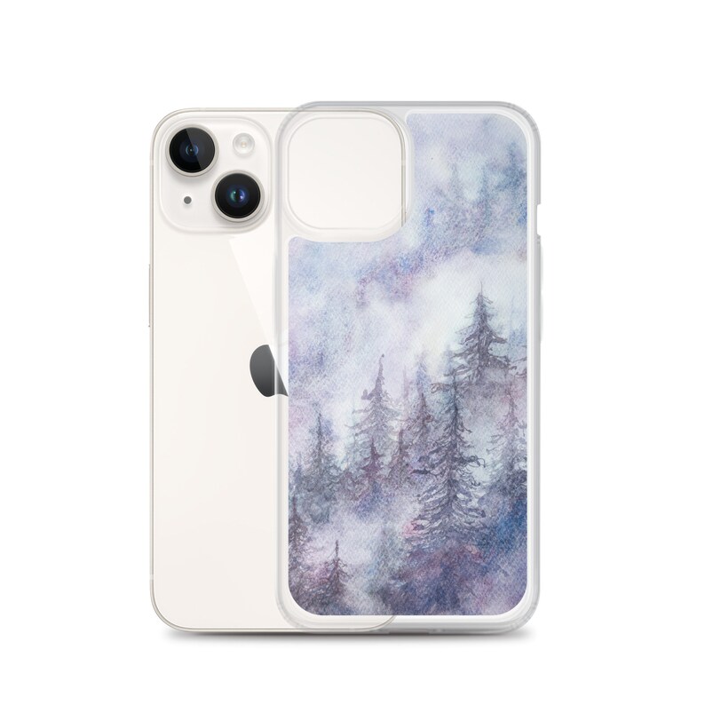 Watercolor Winter Snowy Forest Phone Case Christmas Phone - Etsy