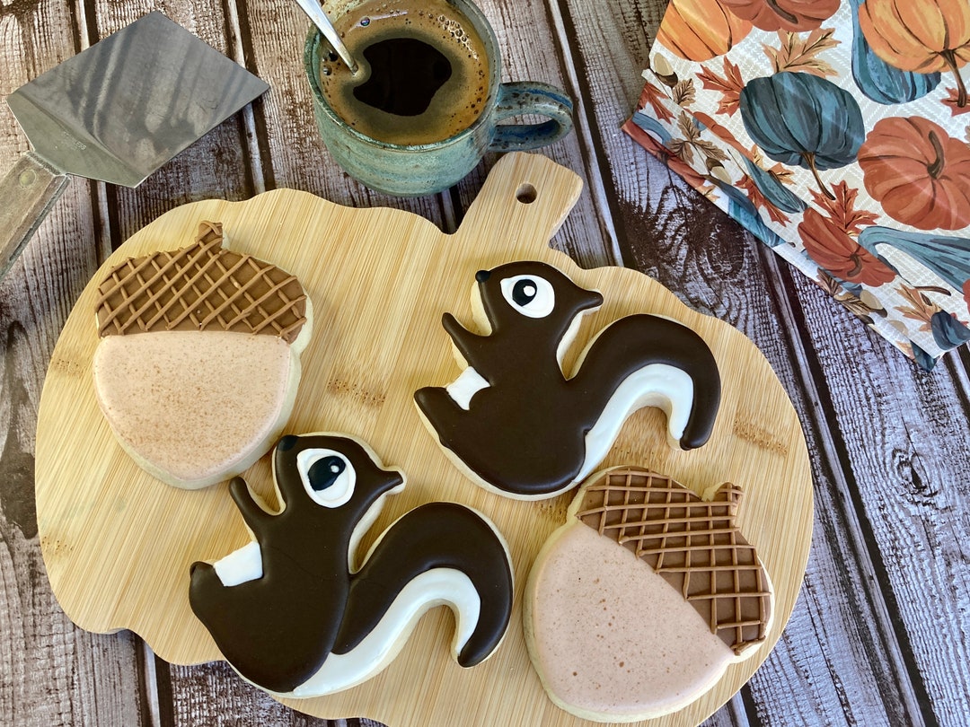 Squirrels & Acorns Decorated Sugar Cookies - Etsy