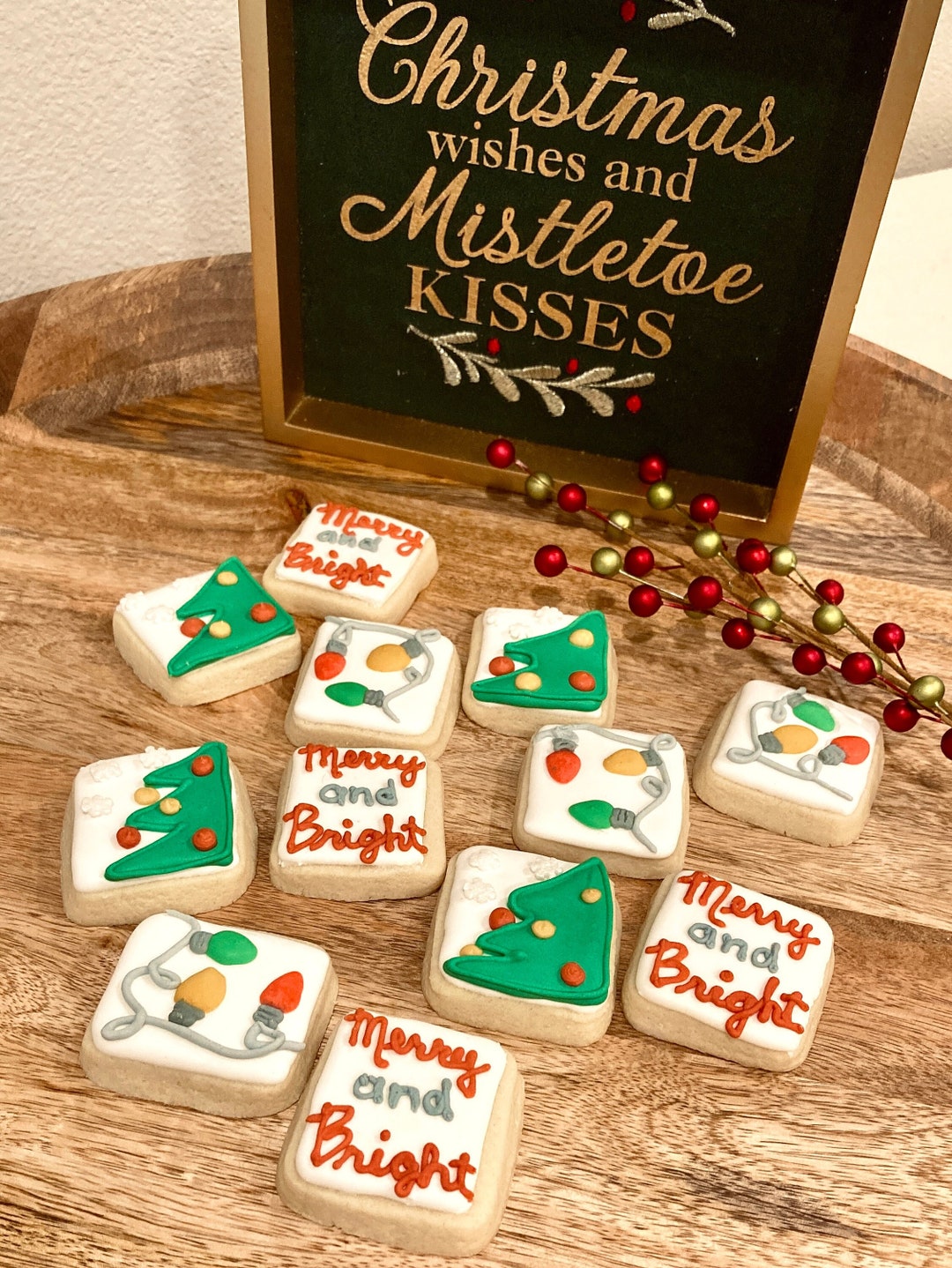Merry & Bright Mini Cookie Platter. A Charming Way to Celebrate ...