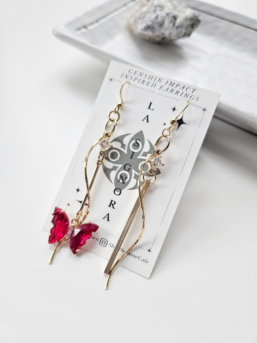 La Signora Earrings | Genshin Impact Inspired Earrings | Fatui ...